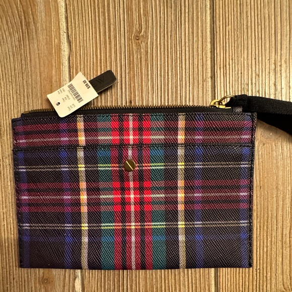 J. Crew | Bags | Nwt J Crew Tartan Learher Plaid Clutch | Poshmark